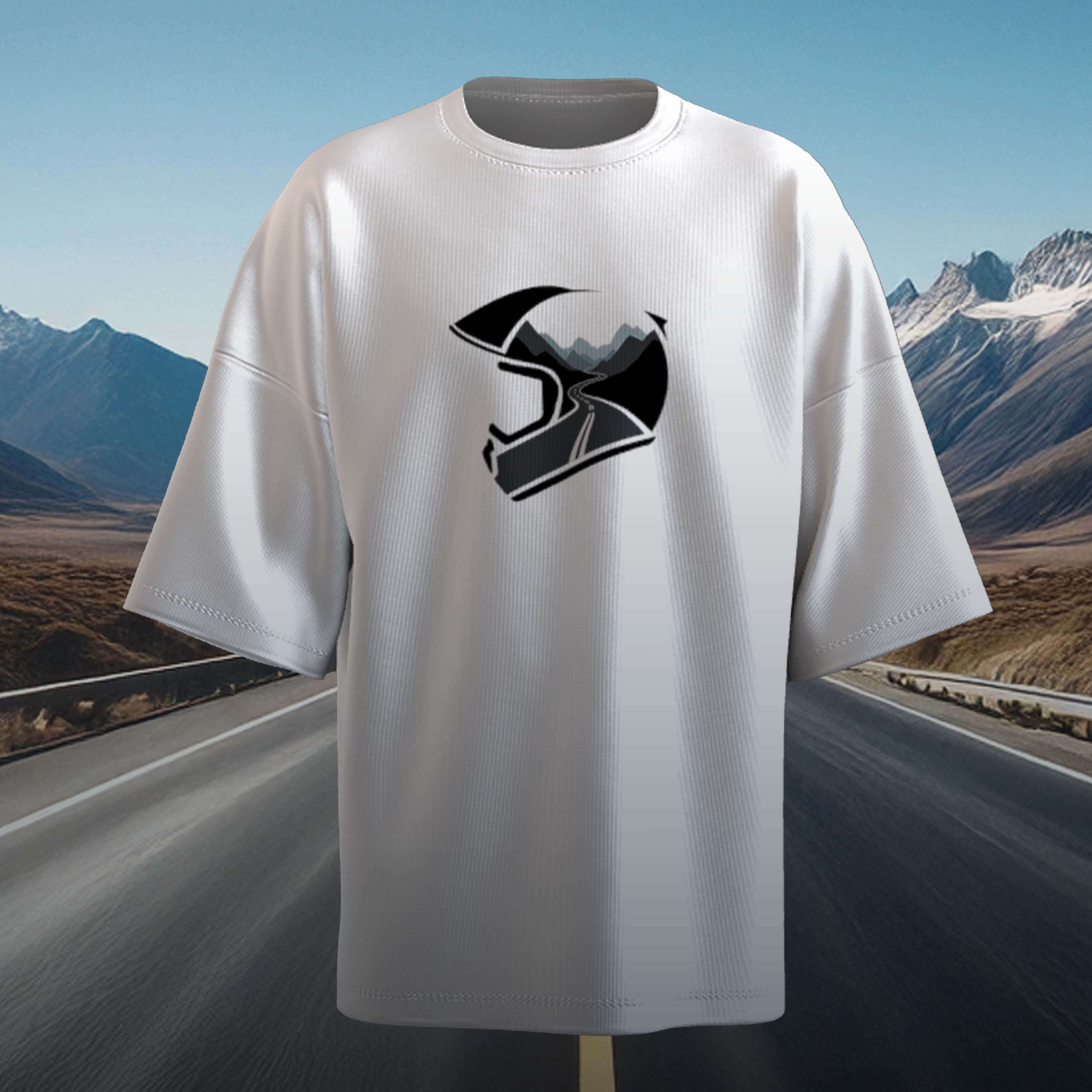 Oversized T-Shirt White | Rider Comfort | Unisex Streetwear – Bakaw